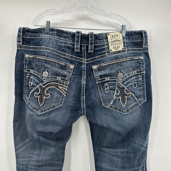 Rock Revival | Jeans | Rock Revival Jeans Mens 42x3 Blue Straight ...